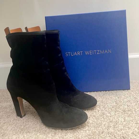 Stuart Weitzman | Shoes | Stuart Weitzman Suede Black Boots | Poshmark